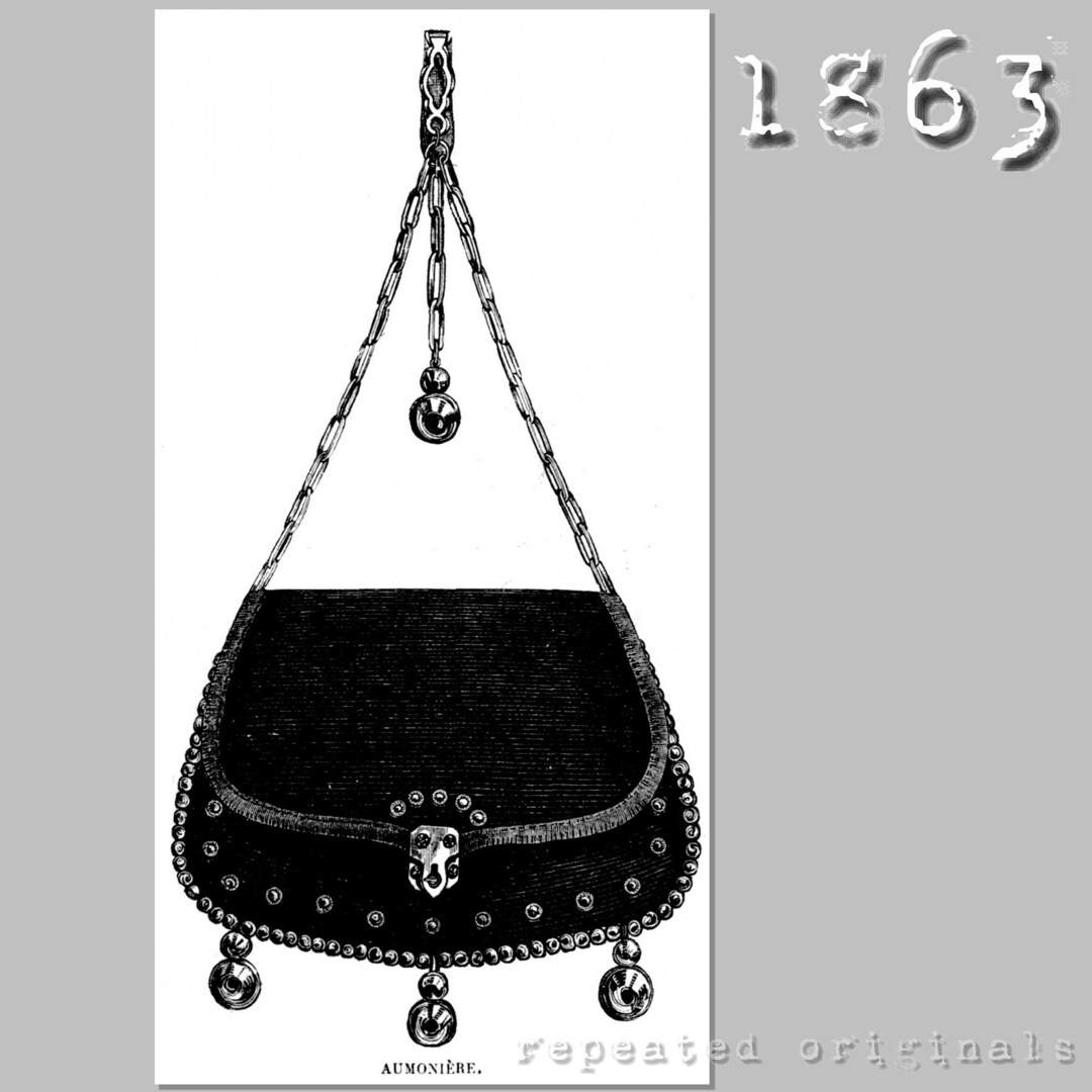 Purse Victorian Reproduction PDF Pattern 1860's Made - Etsy