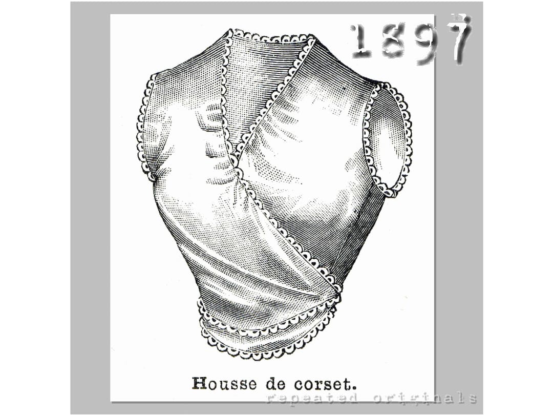 Corset Cover - Victorian Reproduction PDF Pattern - 1890's - Made From ...