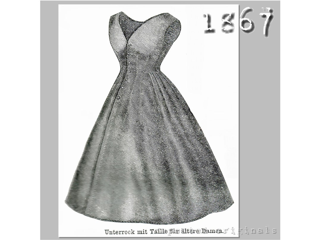 Bodiced Petticoat for Older Ladies Victorian Reproduction PDF Pattern ...