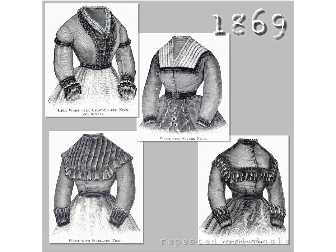 High Waist Bodice With Variations Victorian Reproduction PDF Pattern ...