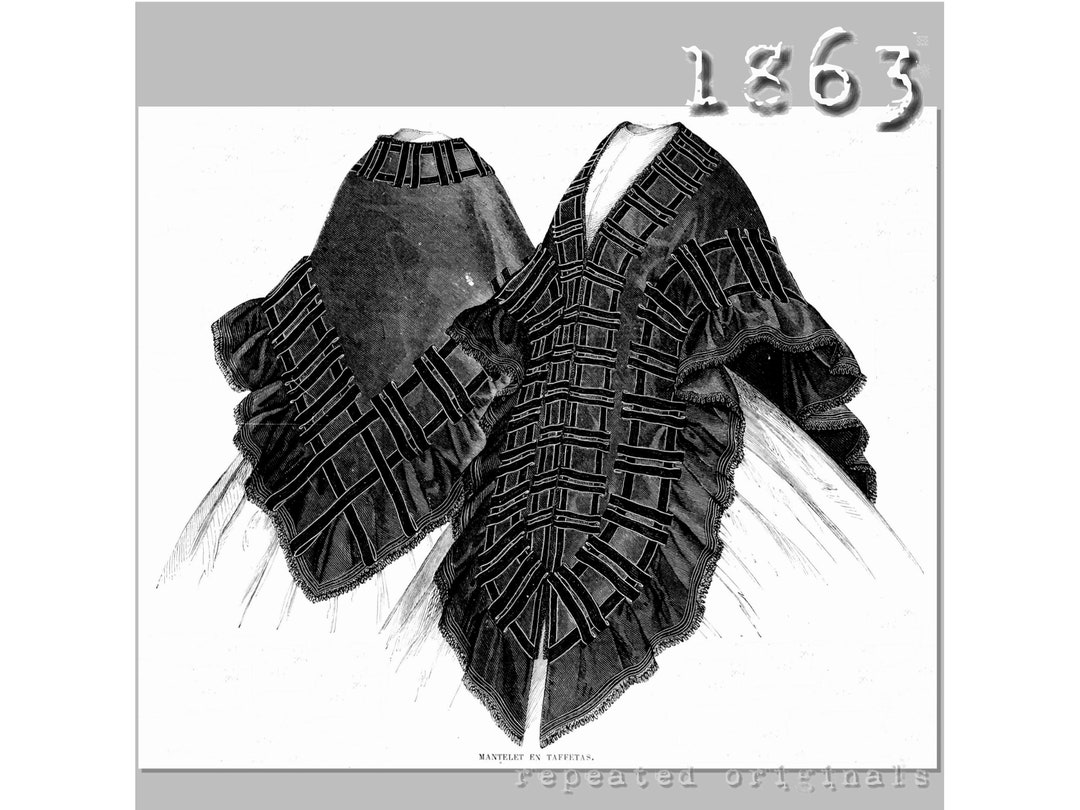 Taffeta Mantle With Velvet Trimming - Victorian Reproduction PDF ...