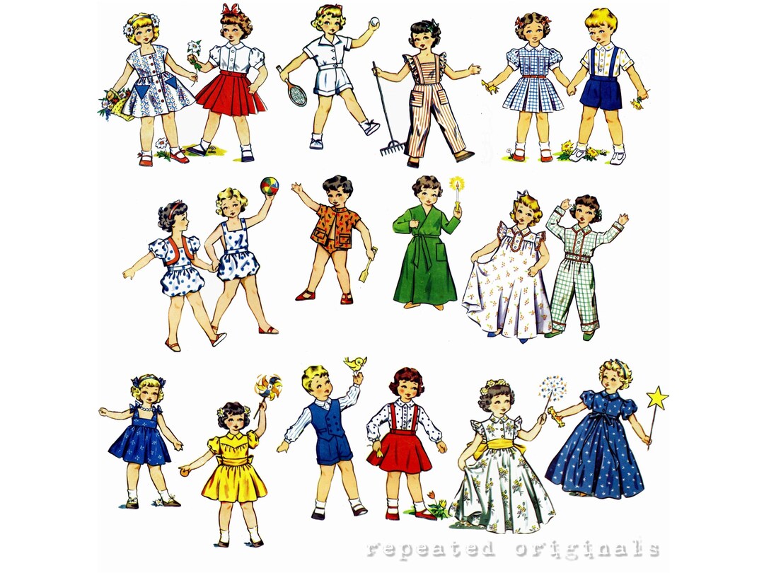 Sewing Pattern draft at Home 1950s the Little Dressmaker Dolls Patterns ...