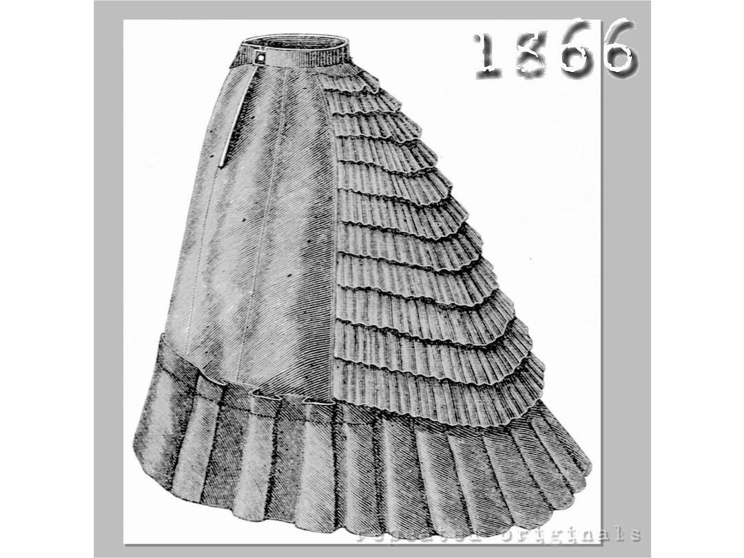 Crinoline With Tournure Bustle and Flounces - Victorian Reproduction ...