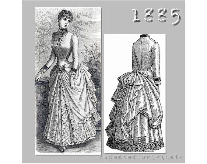 Spanish Jacket: Bustle Dress Era - Victorian Reproduction PDF Pattern ...