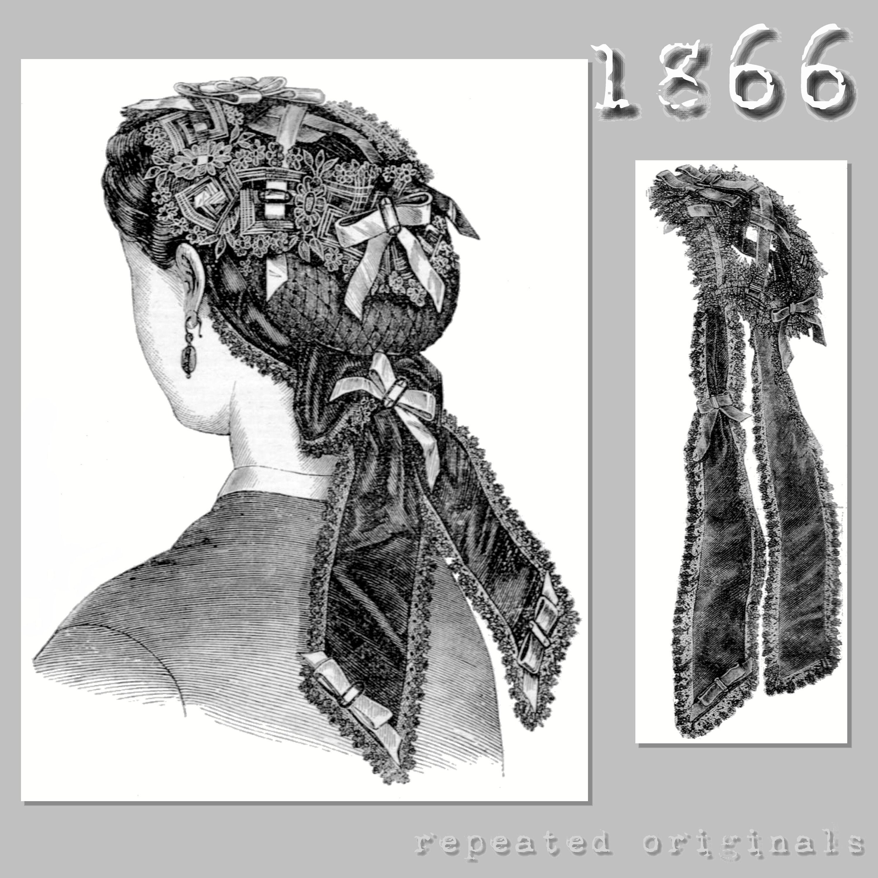 Cap or Bonnet Victorian Reproduction PDF Pattern - Etsy UK
