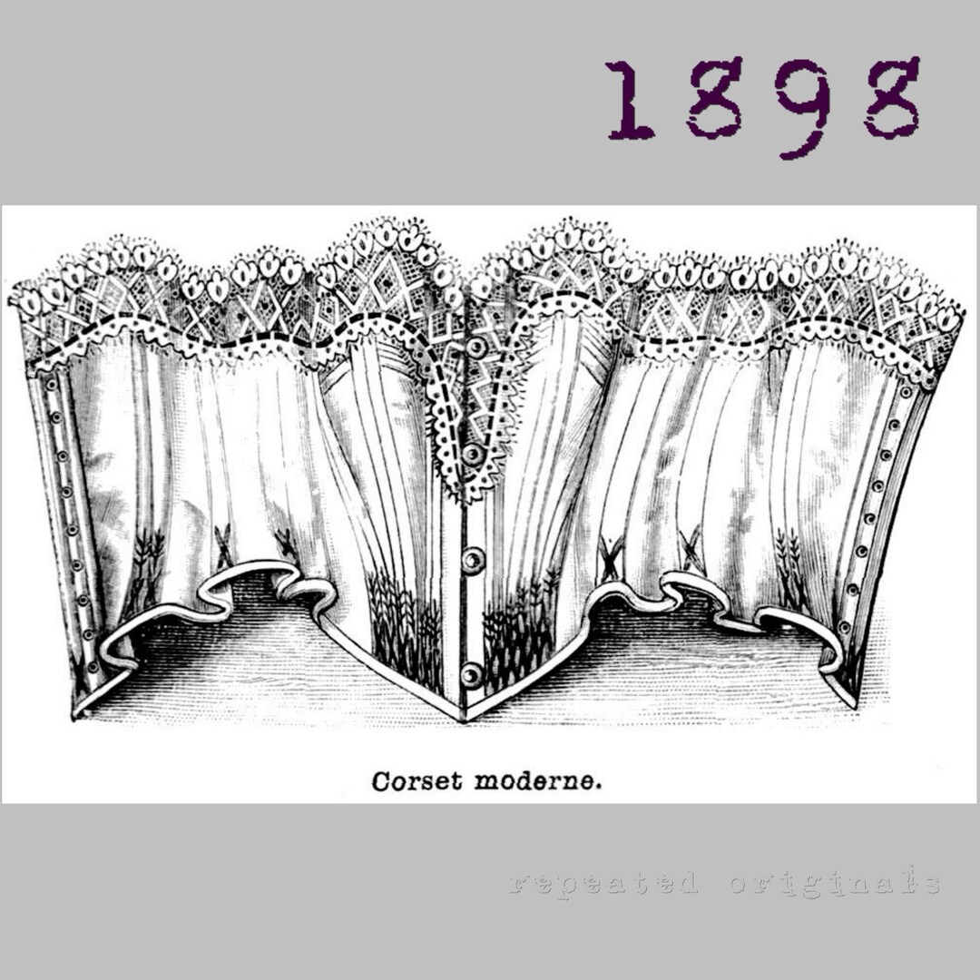 Corset Victorian Reproduction PDF Pattern 1890's - Etsy
