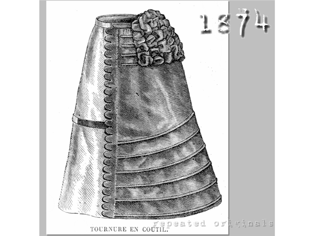 Bustle or Tournure - Victorian Reproduction PDF Pattern - 1870's - Made ...