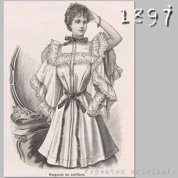 Dressing Gown Victorian Reproduction PDF Pattern - Etsy