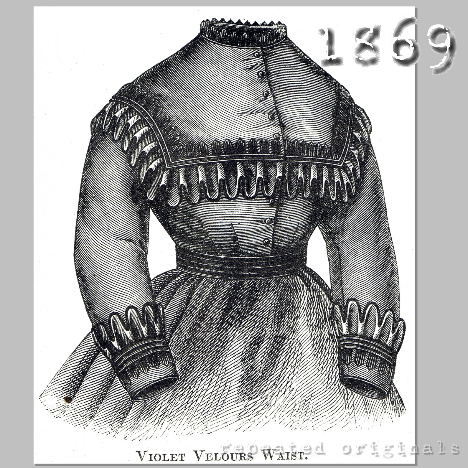 High Waist Bodice With Variations - Victorian Reproduction PDF Pattern ...