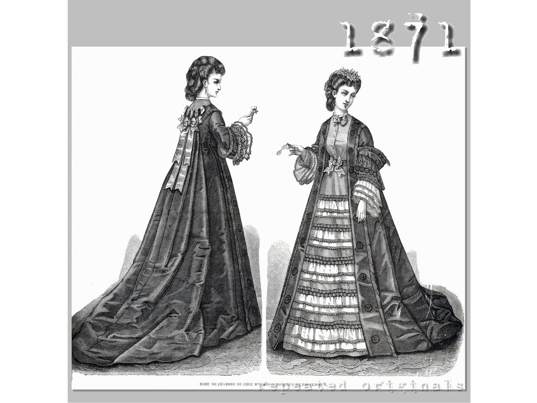 Robe De Chambre - Watteau Back - Victorian Reproduction PDF Pattern ...