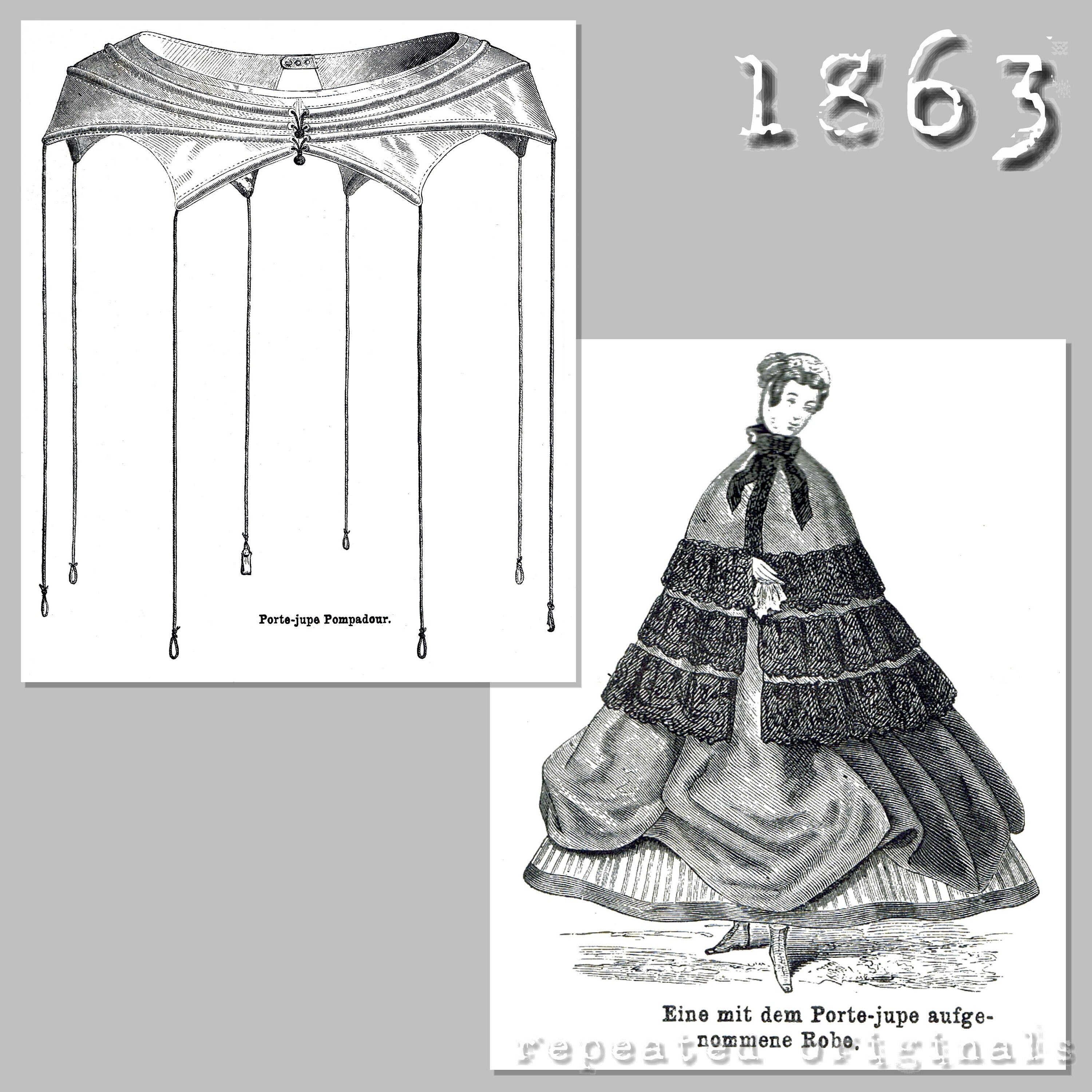 Porte-jupe / Skirt Lifter Victorian Reproduction PDF Pattern - Etsy