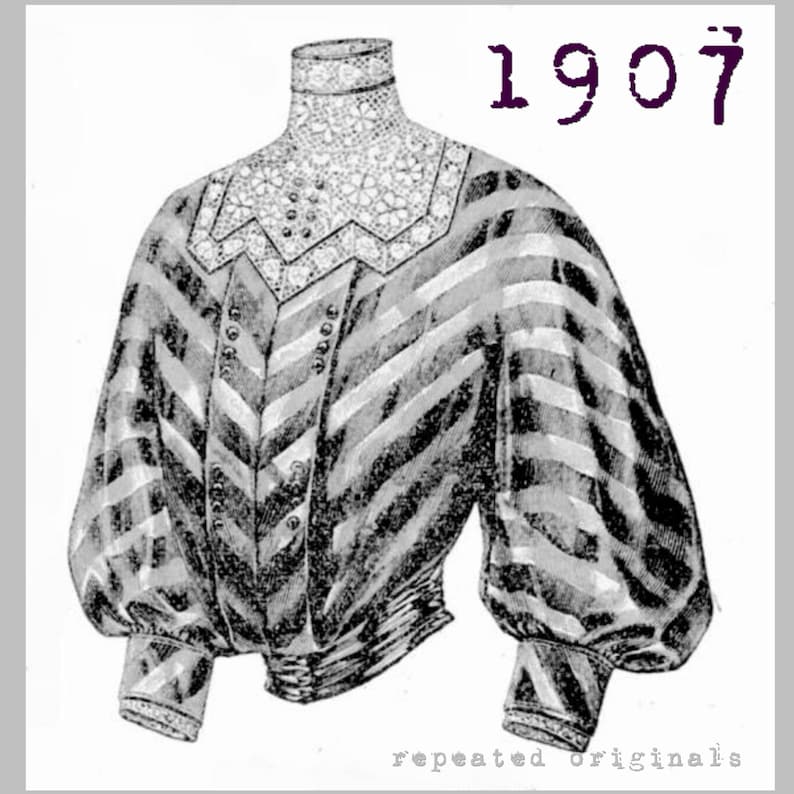 1900s Edwardian Style Blouses, Tops & Sweaters