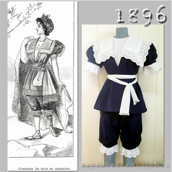 Victorian Bathing Suit Pattern Etsy