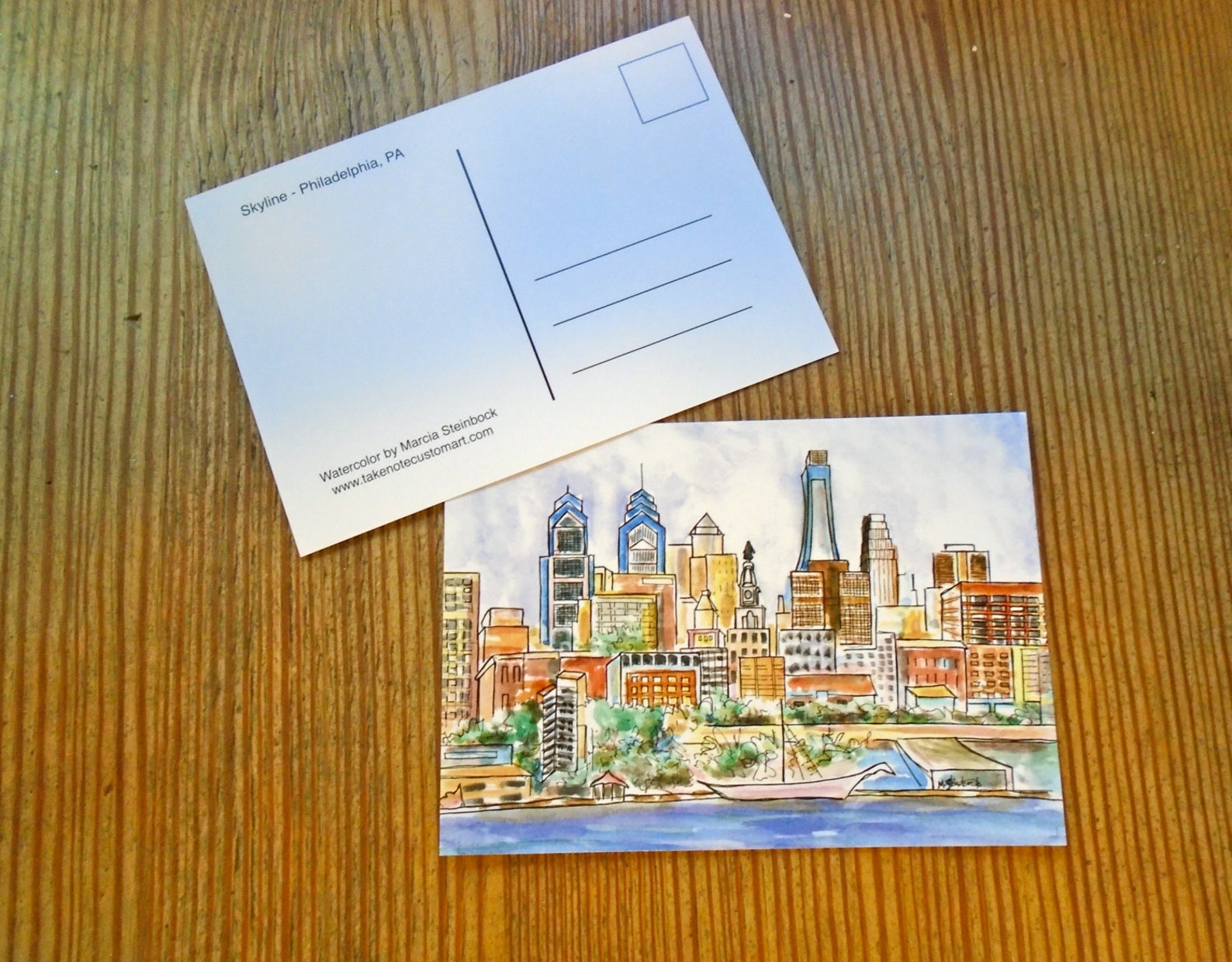 Philadelphia Postcards. Glossy 4.25" X 6." Print of Original Painting ...