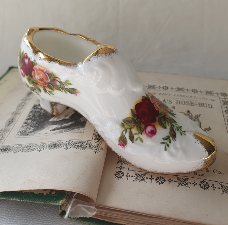 Vintage English Royal Albert Old Country Roses Shoe - Etsy
