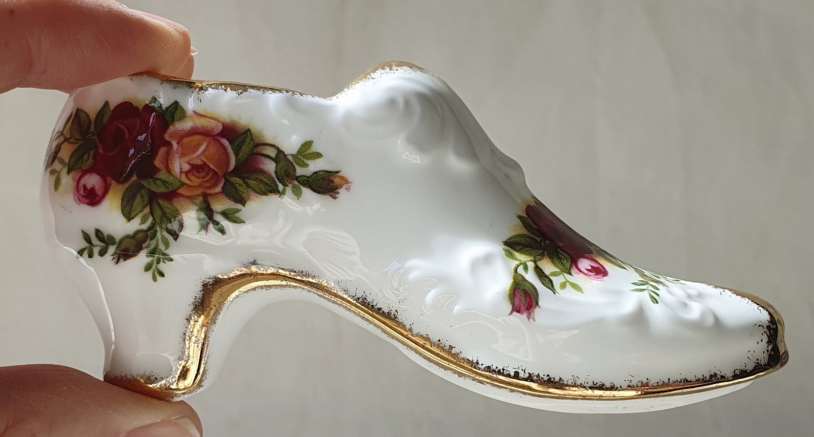 Vintage English Royal Albert Old Country Roses Shoe - Etsy