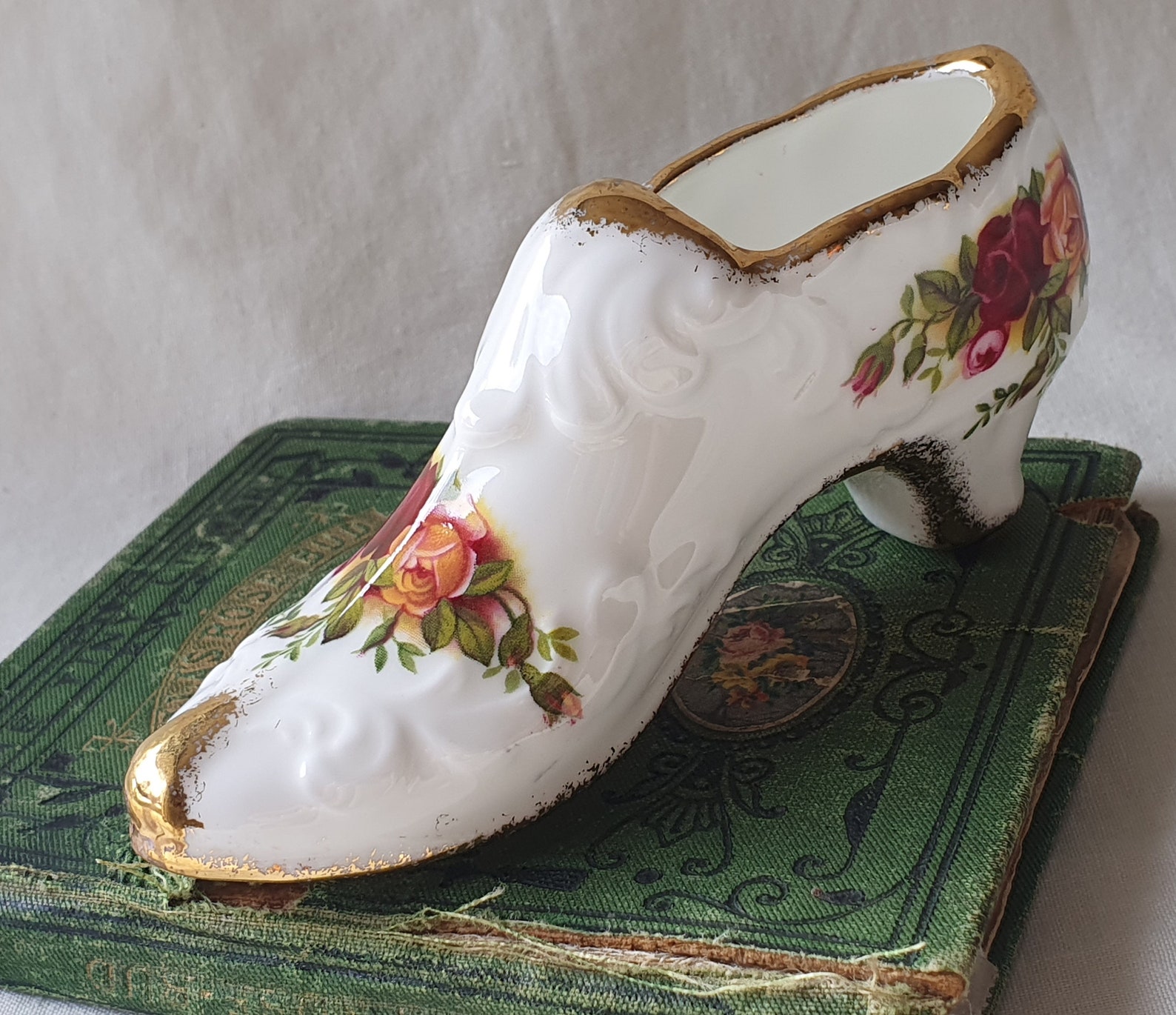 Vintage English Royal Albert Old Country Roses Shoe - Etsy