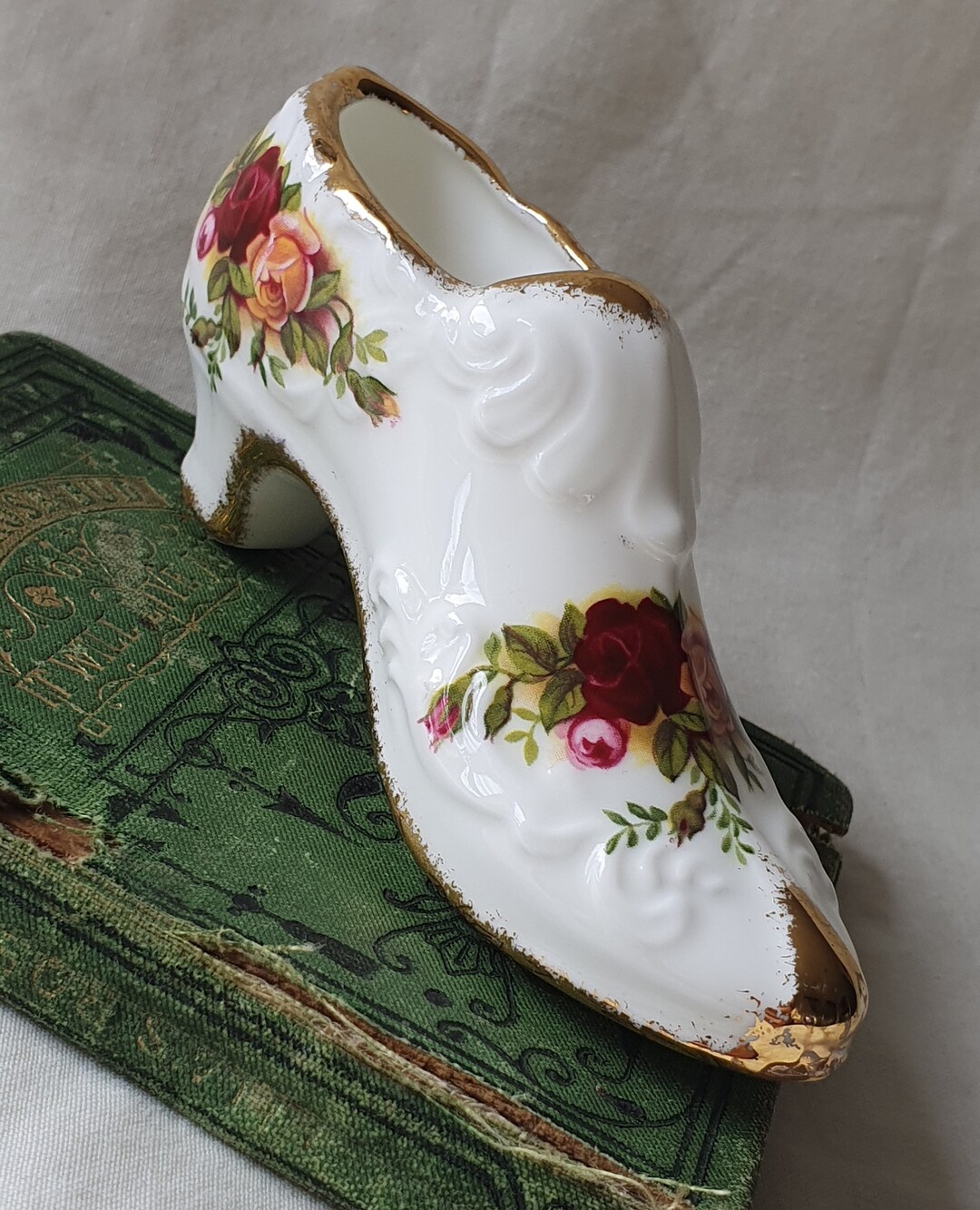 Vintage English Royal Albert Old Country Roses Shoe - Etsy