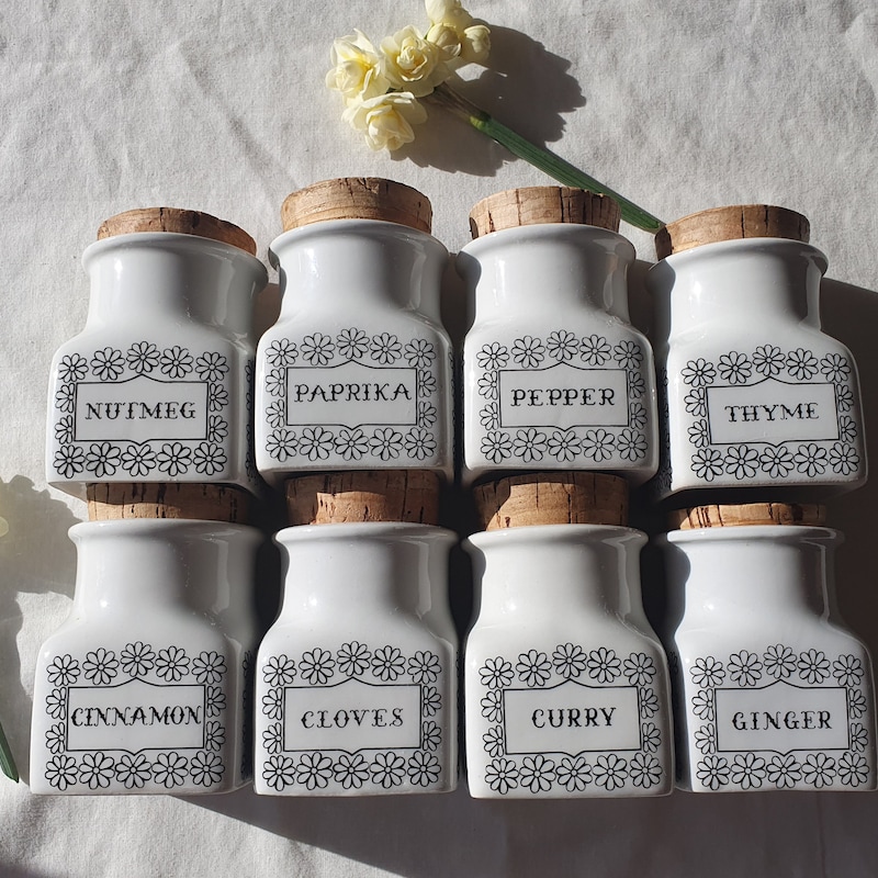 Ceramic Spice Jars - Etsy