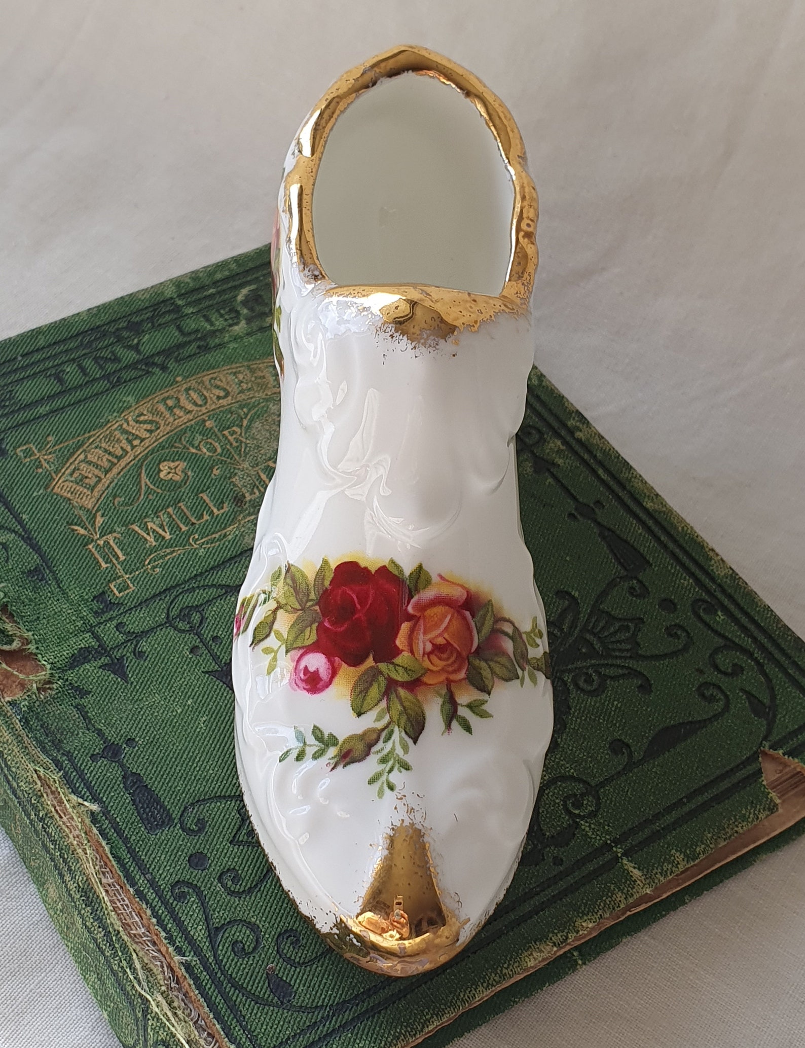 Vintage English Royal Albert Old Country Roses Shoe - Etsy