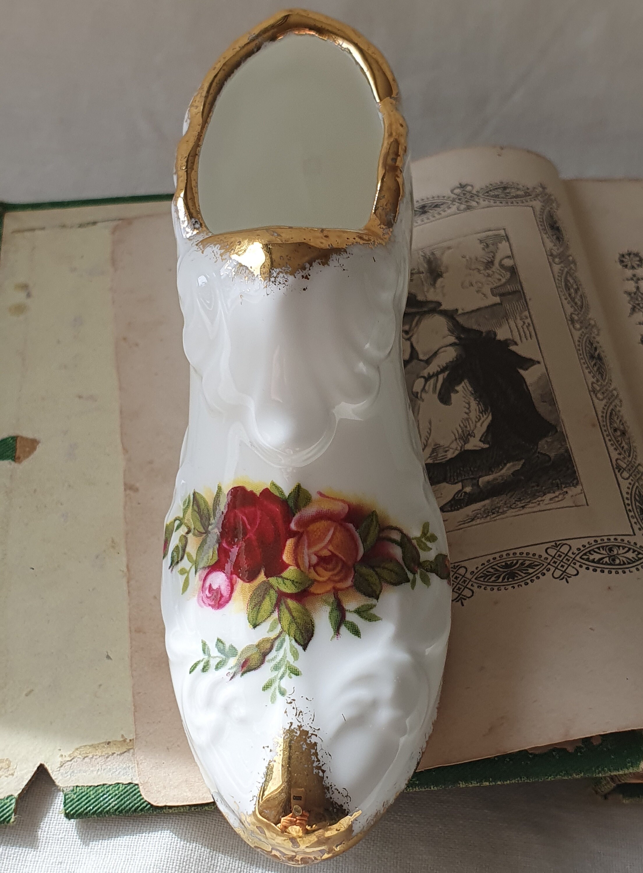 Vintage English Royal Albert Old Country Roses Shoe - Etsy