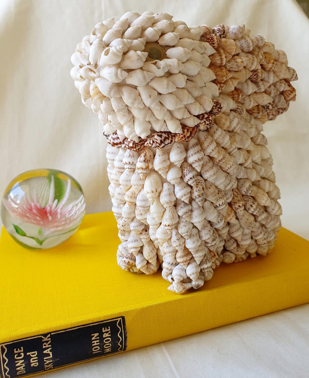 Vintage Retro Shell Art Rabbit Figure - Etsy