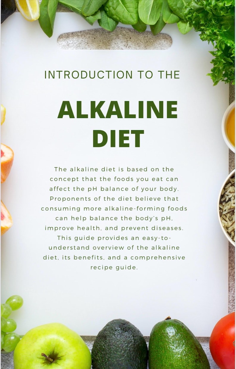 The Alkaline Food Guide and Recipe Book - Etsy