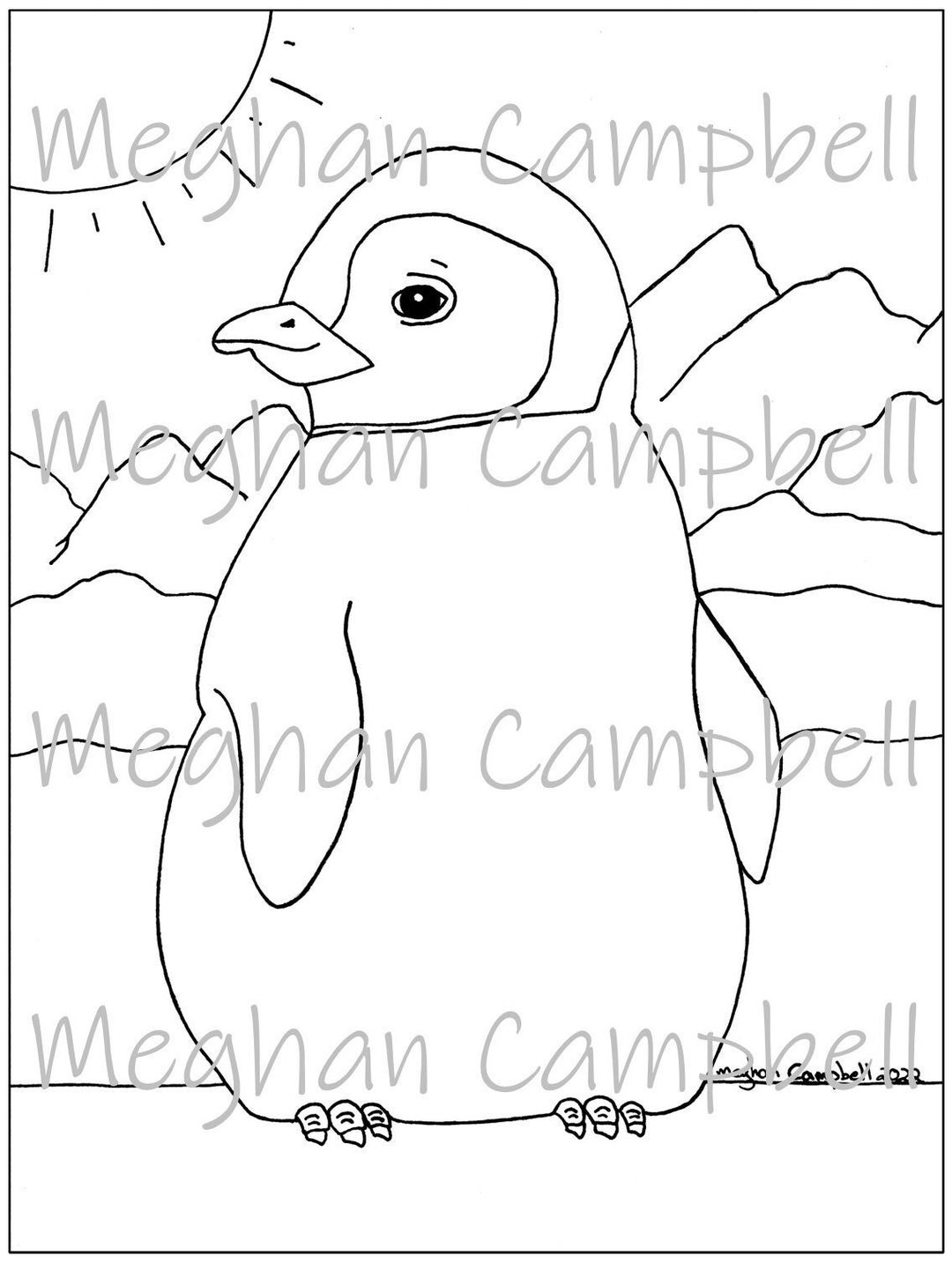 Emperor Penguin Coloring Page