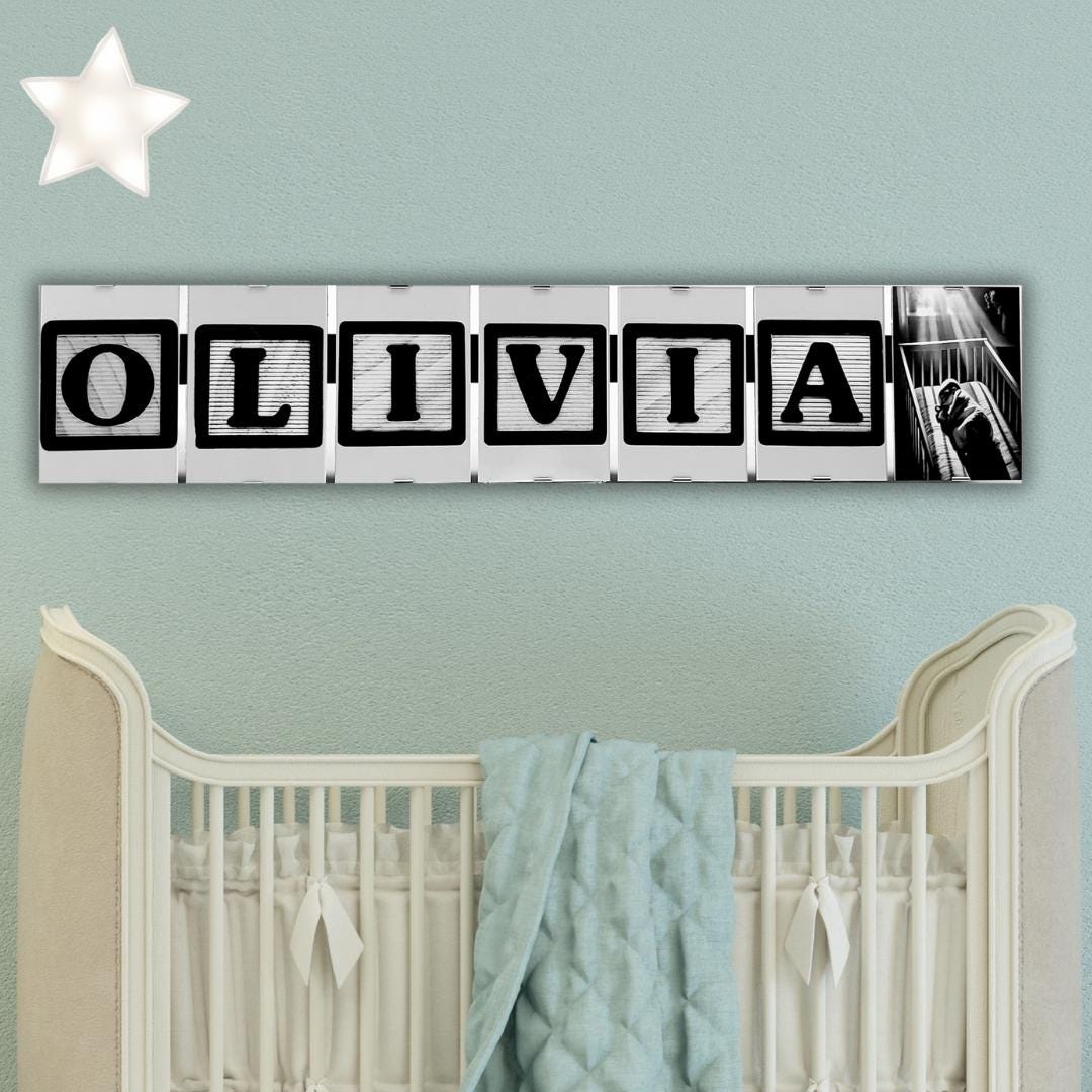 Personalized Custom Name Sign for Baby Name Sign for Nursery Wall Decor ...