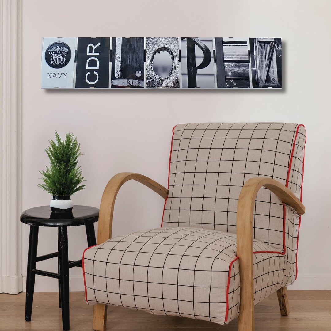 Personalized Military Retirement Wall Art, Custom Name & Rank, Service ...