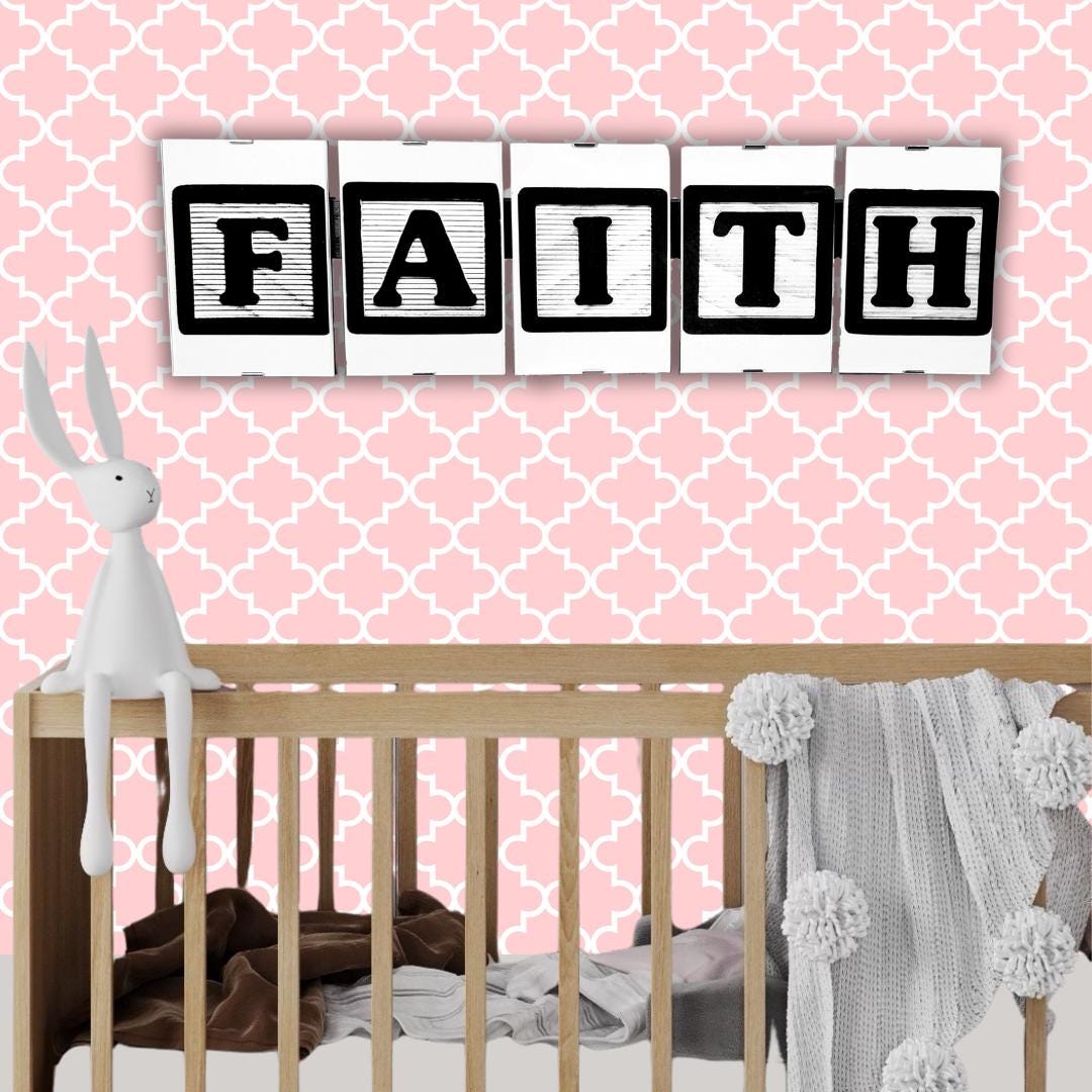Custom Newborn Name Sign, Alphabet Block Photo, Nursery Decor - Etsy