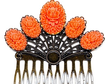 Coral Hair Comb | Etsy