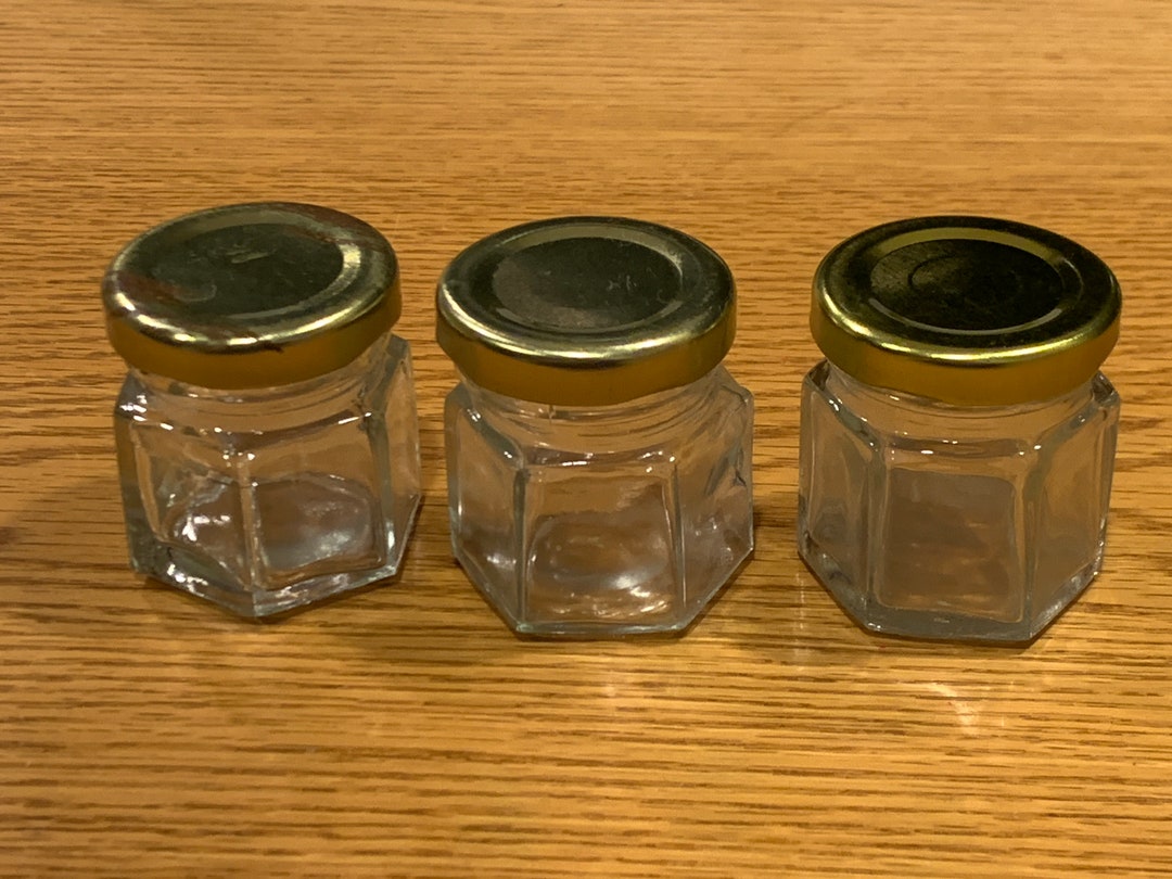 Three Clear Glass Craft Storage Containers - Etsy