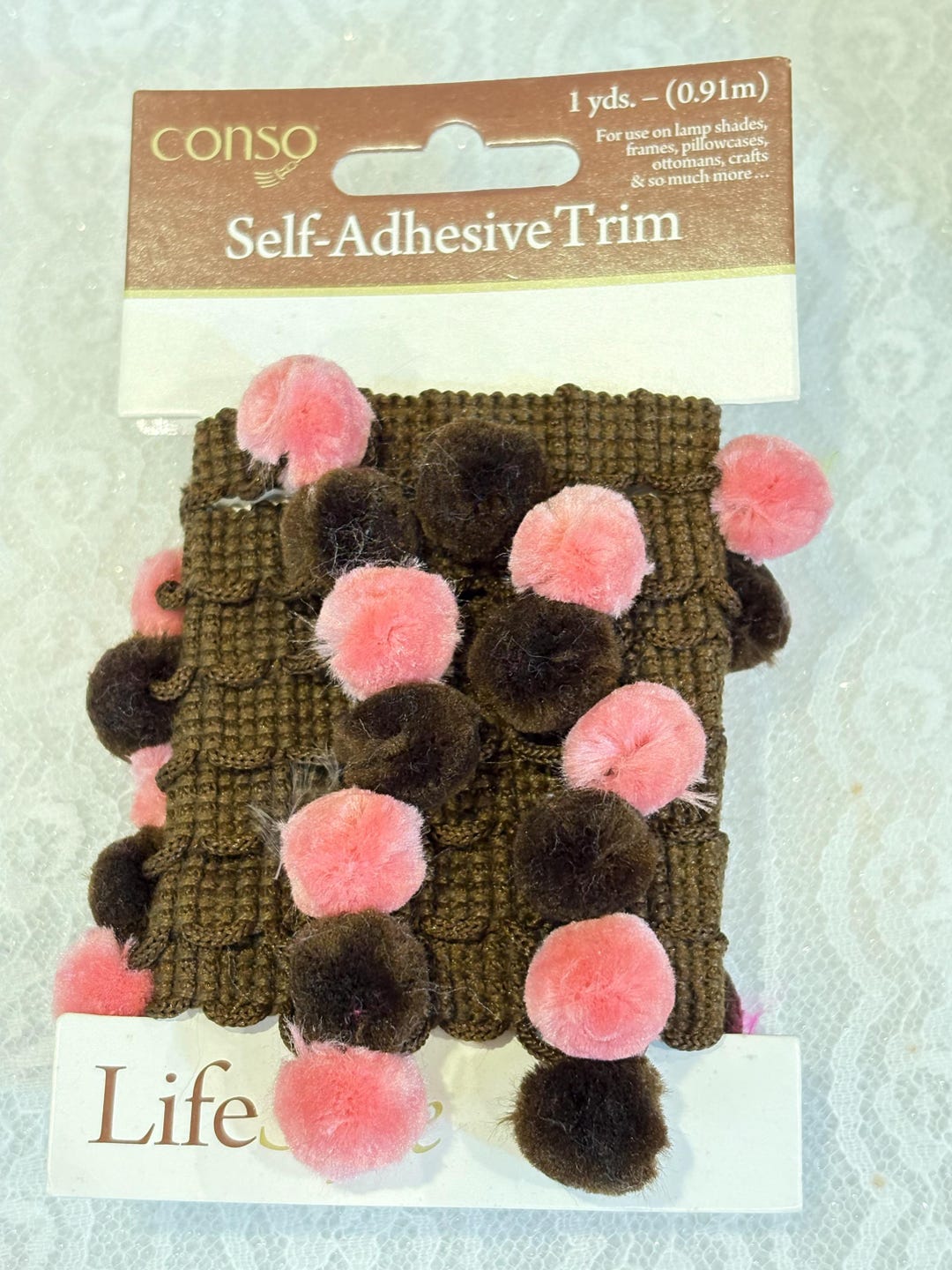 Conso Self-adhesive Trim 36" New Pink and Brown - Etsy
