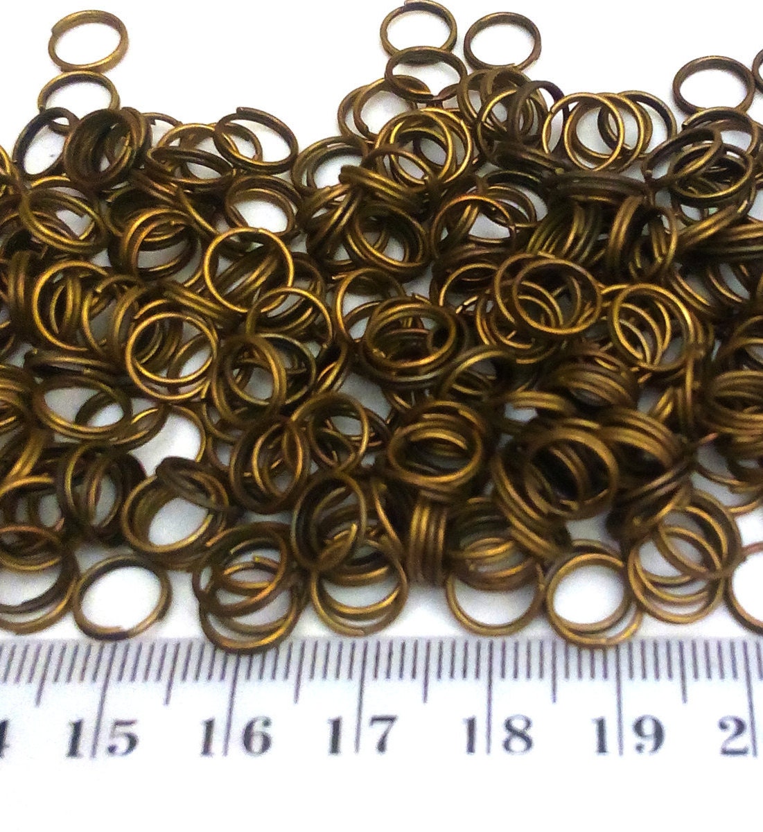 100 Pieces Bronze Split Rings O Ring Supplies Accessories Hardware ...