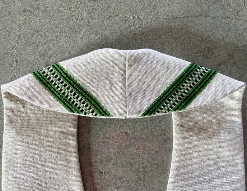 Modern Green and Flax Clergy Stole for Ordinary Time - G43 - Etsy