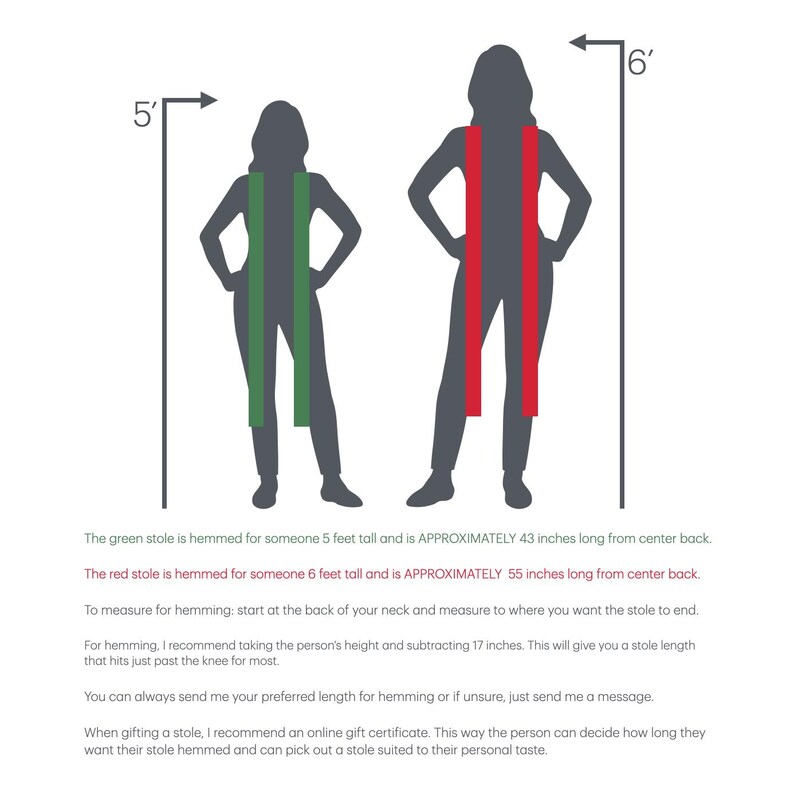 Modern Red Clergy Stole for Pentecost, Reformation and Ordination Gift ...