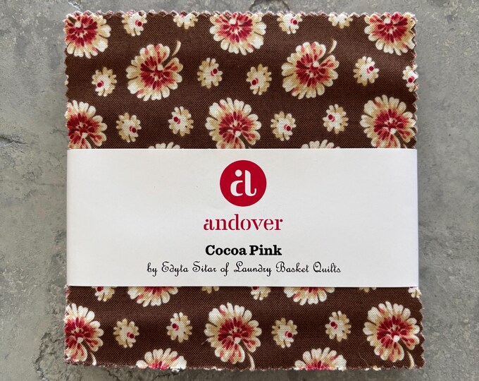 Cocoa Pink Charm Pack by Edyta Sitar of Laundry Basket Quilts L, 42 ...