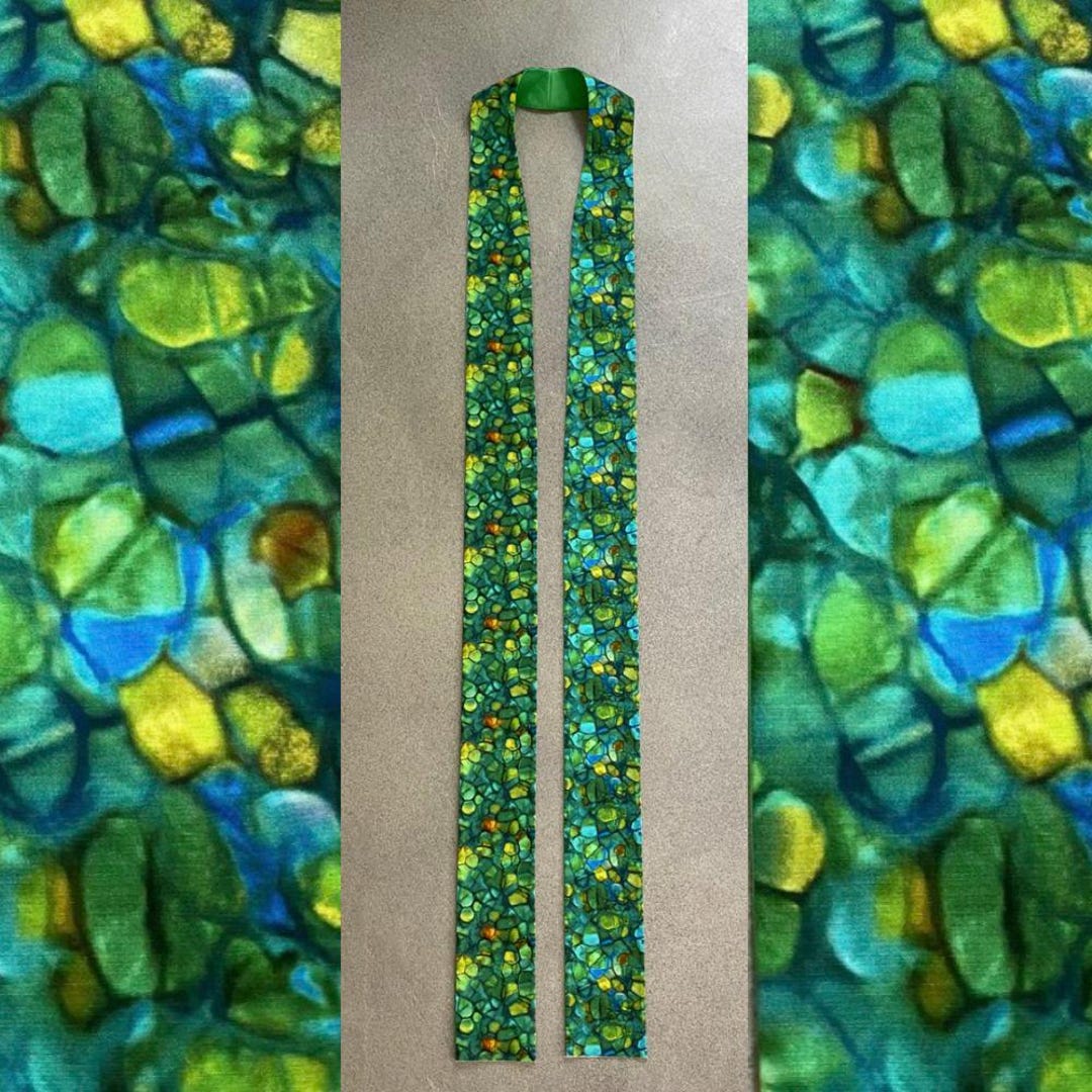 Modern Green Clergy Stole for Ordinary Time - G16 - Etsy