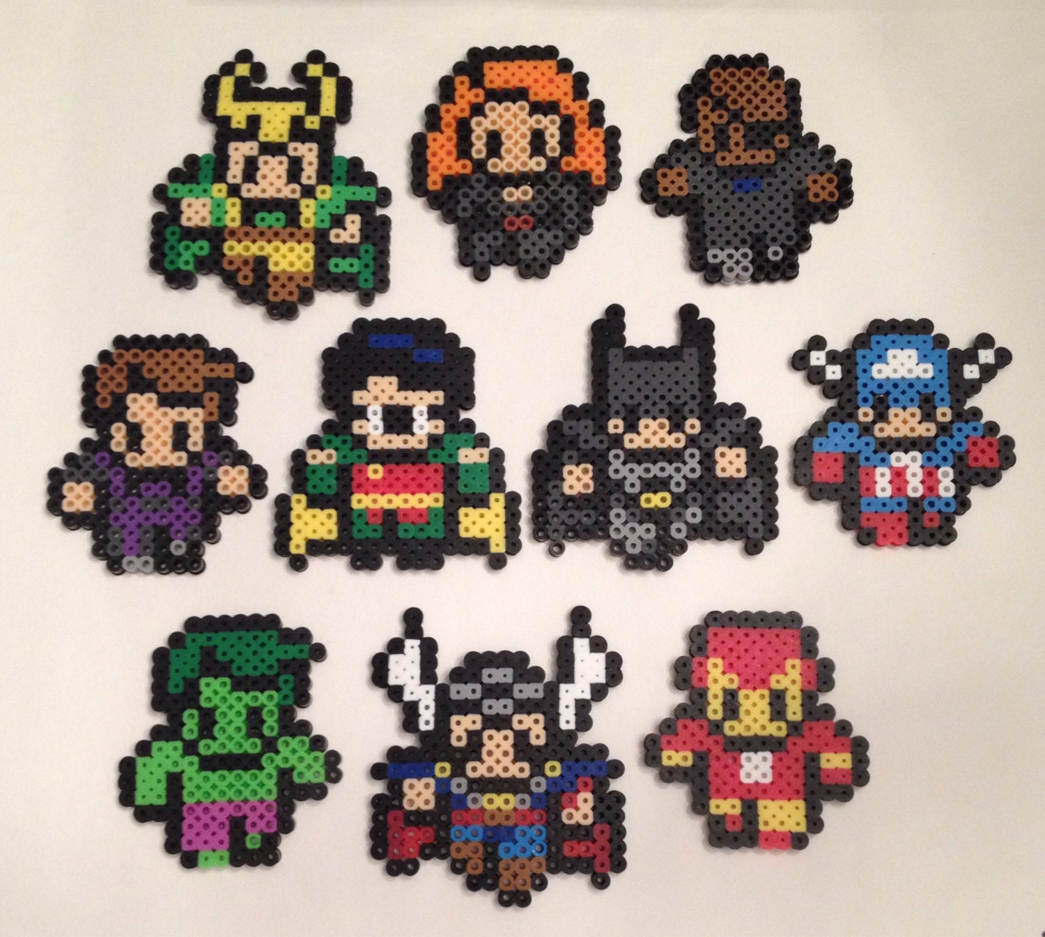 Superhero Perler Bead Character- Marvel and DC Comics - Etsy