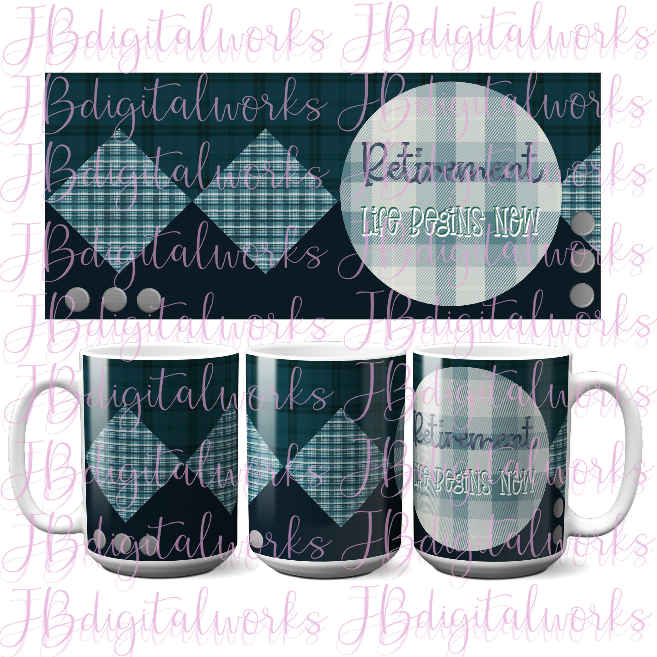 Sculpting & Forming Retirement Mug Sublimation Templates Sublimation ...
