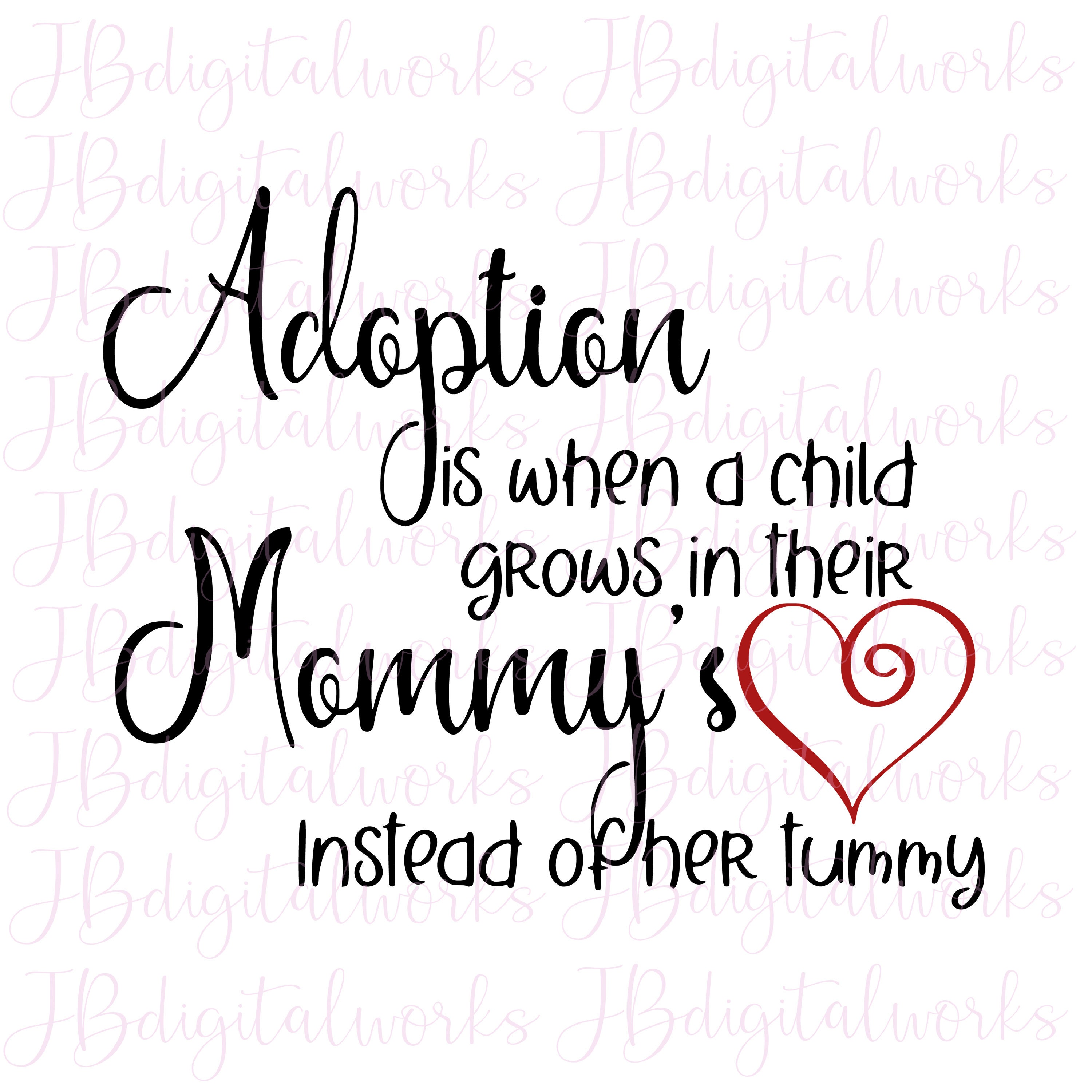 Adoption SVG Grows in Mommy's Heart Adoption Sign Art - Etsy Singapore