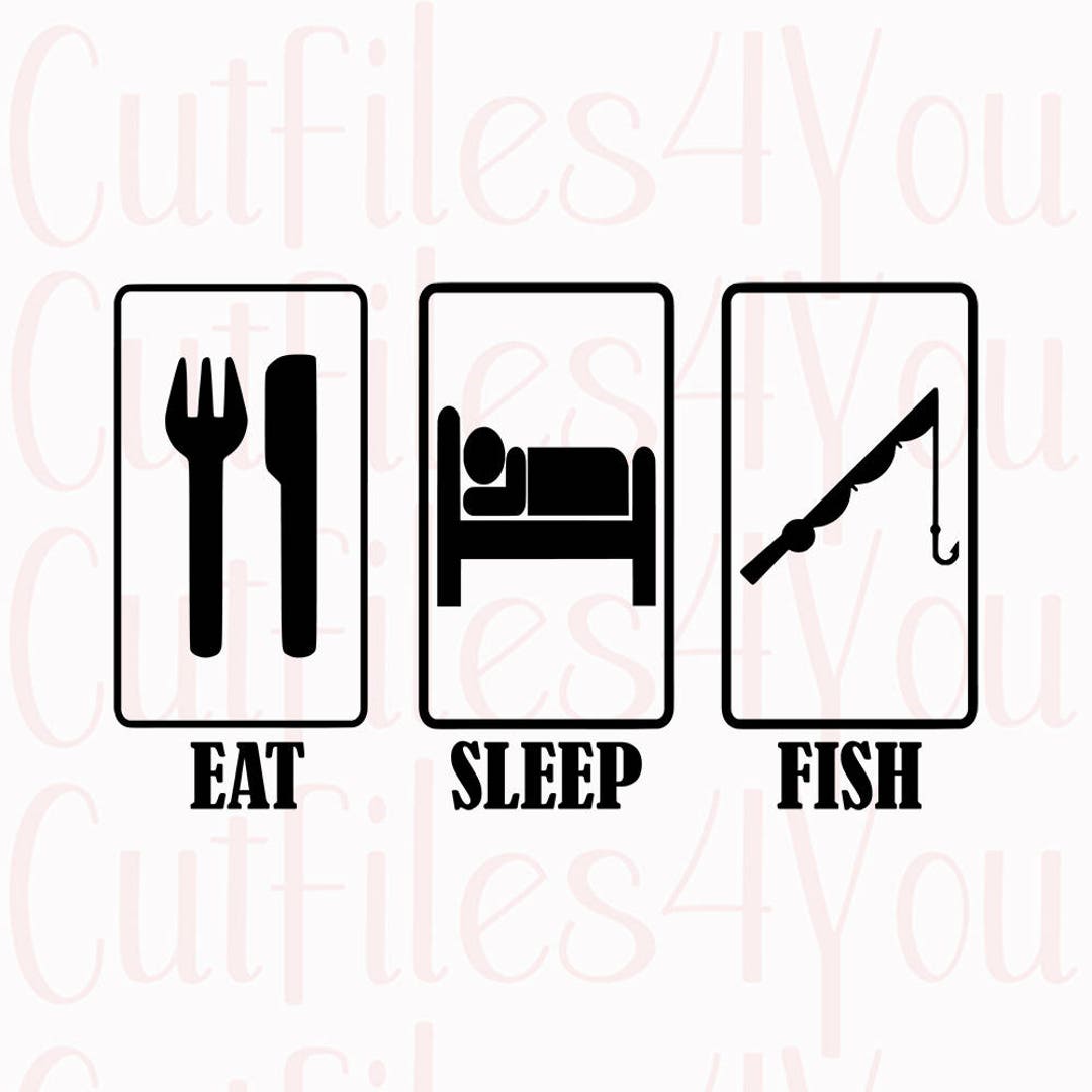 Eat Sleep Fish Svg, Fisherman SVG, Fishing Life, Trendy Shirt Design ...