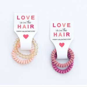 Girl Valentines Tag. Teen Tween Love is in the Hair. Like You a Bunchie ...