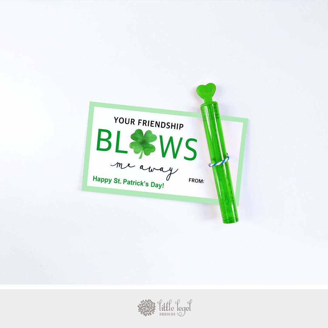 St Patricks Bubble TAGS. St Patrick's Classroom Favor. St Patty Class ...