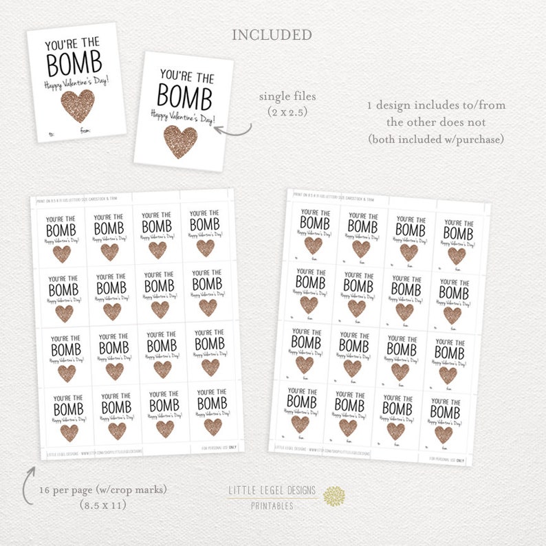 You're the Bomb Valentine Gift Tag Bath Bomb Valentine. - Etsy
