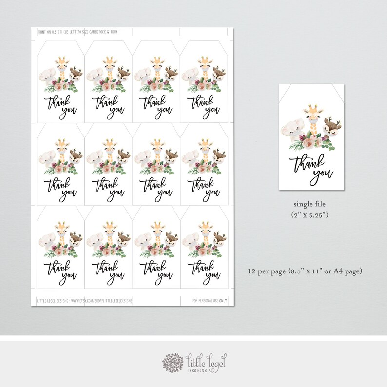 Thank You Tag. Baby Shower DIGITAL Favor Tag Covid Thank | Etsy