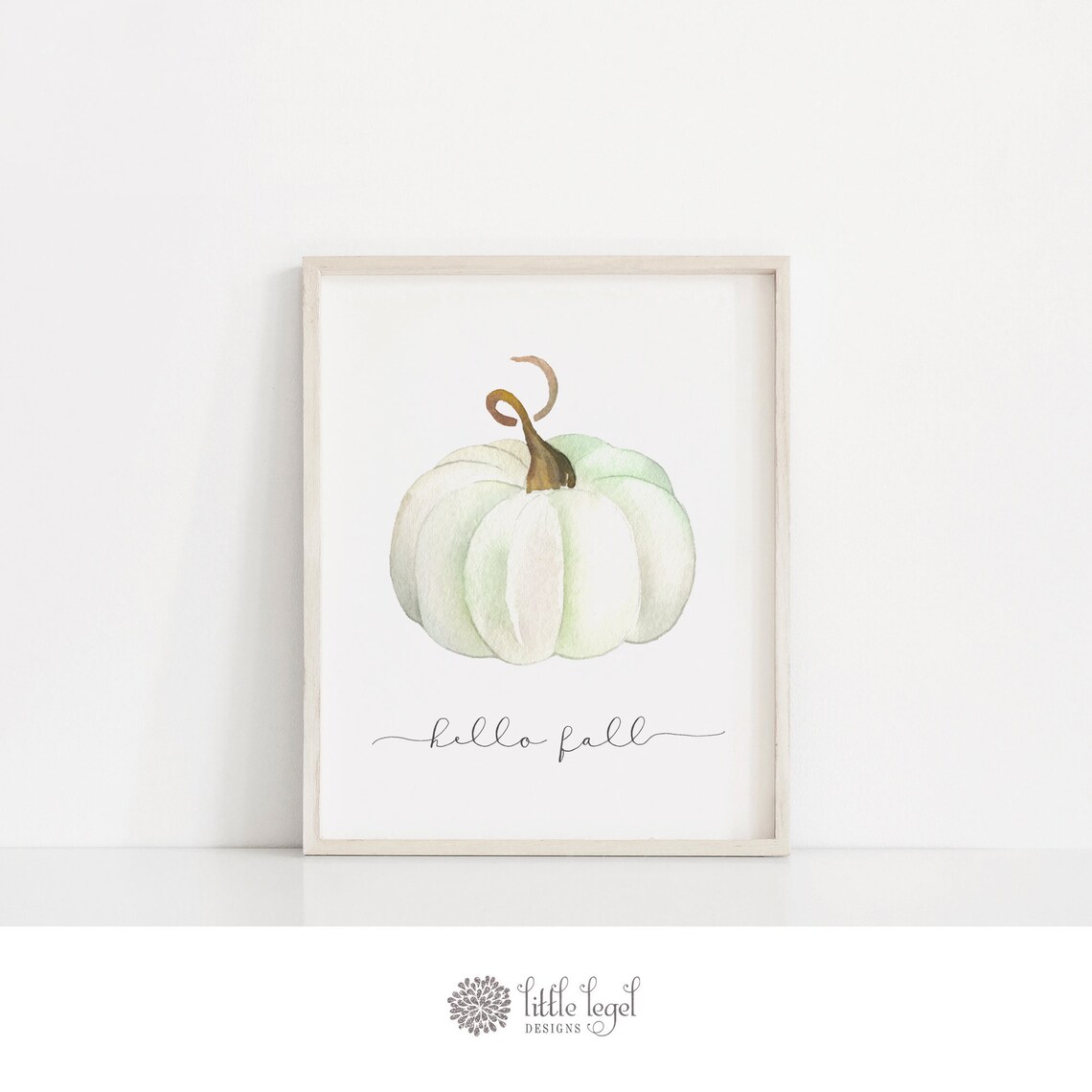 Hello Fall White Pumpkin Printable. Fall Decor. 8x10 Digital | Etsy