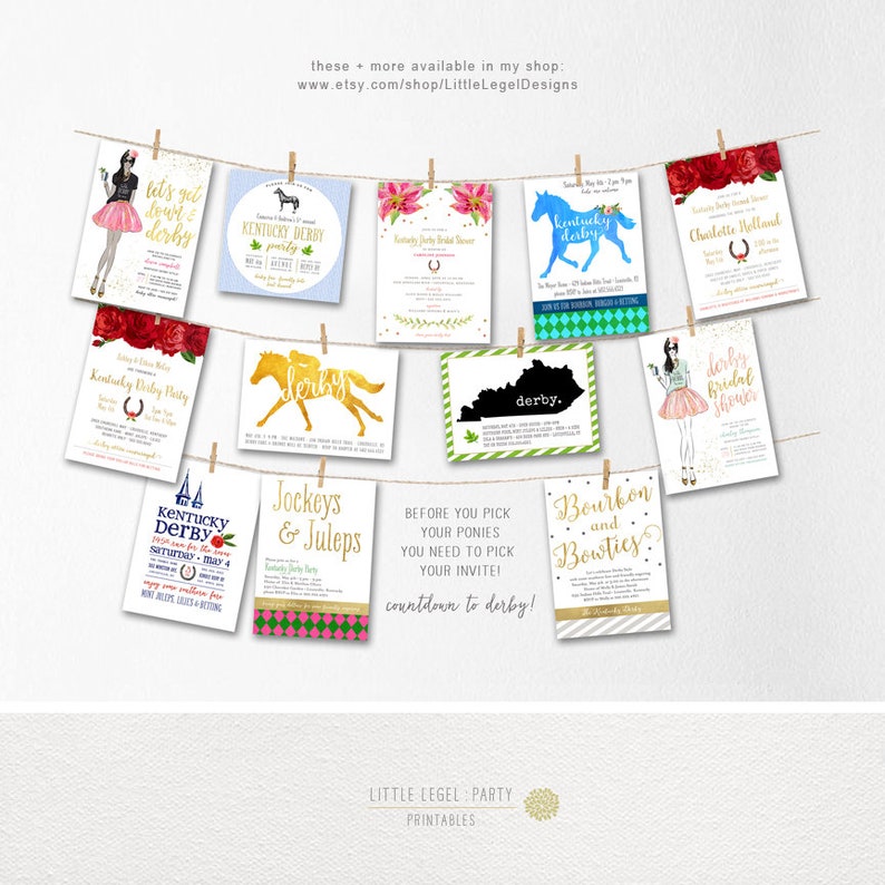 Kentucky Derby Party Sign. Kentucky Derby Party Printables. | Etsy