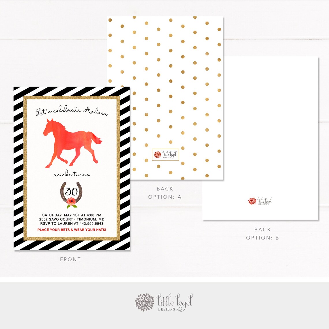 Preakness Birthday Invitation. Horse Theme Party Invite. Adult | Etsy
